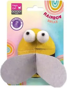 Magic Cat Hračka - Rainbow Relax včelka s šantou kočičí žlutá 10cm