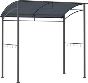 Grilovací pavilon Outsunny 215 x 150 x 220 cm, voděodolný zahradní pavilon s klenutou střechou, zahradní altán s háčky, grilovací pavilon, zahradní st