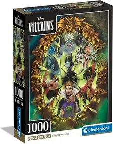 CLEMENTONI Puzzle Disney: Villains / 1000 dílků / od 18 let