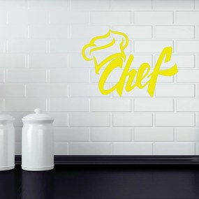 Živá Zeď Samolepka na zeď Chef Barva: černá