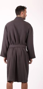 Mušelínový župan Dacca antracit 12 24 9551 unisex - S
