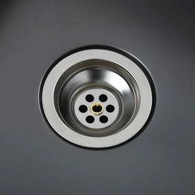 Ručně vyrobený kuchyňský dřez černý nerezová ocel 145083