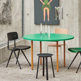 HAY Jídelní stůl Two-Colour Ø105, Ochre / Green Mint