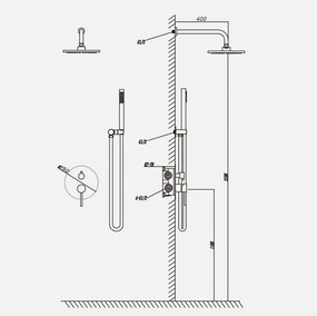 Design podomítková baterie DOPORRO BATH Black