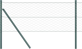 Hexagonální kotvení plotu 50 x 0,6 m Ocel potažená PVC Šedá 3352844