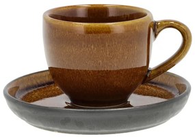 Bitz Espresso hrnek s podšálkem 7 cl Amber/Black