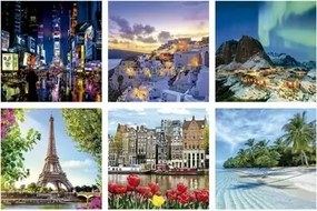 EDUCA 3D Puzzle kostka Cestování / 216 dílků / od 14 let