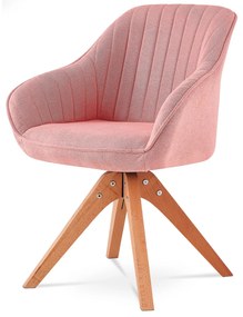 Designové jídelní křeslo HC-770 PINK2 látka růžová, nohy masiv buk