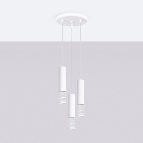 Sollux Lighting Závěsné svítidlo LAMI 3P bílé