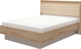 XXXLutz POSTEL, 180/200 cm, béžová, kašmírová, dub artisan Xora - Manželské postele - 000834013403