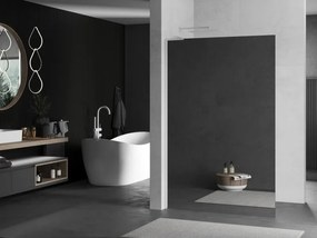 Mexen Kioto L, sprchová zástěna Walk-In 70 x 200 cm, 8mm sklo vzor zrcadlo, bílý profil, 800-070-103-20-50
