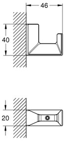 GROHE 40782000 - Háček na koupací plášť SELECTION CUBE lesklý chrom