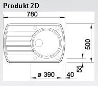 Granitový dřez Blanco RONDOVAL 45 S tartufo 517519