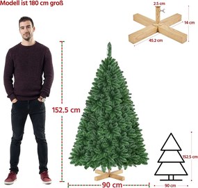 Umělý vánoční stromek Yaheetech – 152,5 cm (257062216865)