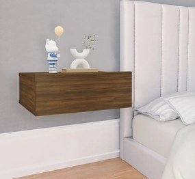 vidaXL Plovoucí noční stolek 40x30x15 cm kompozitní dřevo [800312] Barva: hnědý dub