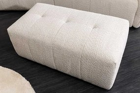 Elegantní taburet Madeline s buklé čalouněním v šampaňské béžové 118cm