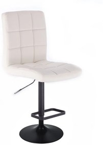 LuxuryForm Barová židle TOLEDO na černém talíři - bílá