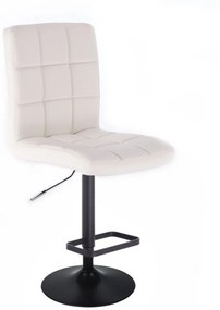 LuxuryForm DESIGN Barová židle TOLEDO na černé kulaté podstavě - bílá