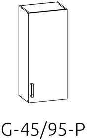 G-45/95 P (L) horní skříňka kuchyně Edan Barva korpusu skříněk: Bílá alpská, Zvolte barvu dvířek: Písková béžová (BPS)