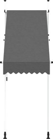 Ručně zatahovací markýza 100 cm antracitová 145832