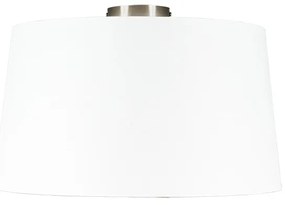 Moderní stropní lampa z oceli s bílým odstínem 45 cm - Combi