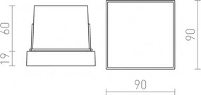 RED R12530 DEJAVU SQ 9 zápustná černá 230V LED 3.5W IP65 3000K - RED - DESIGN RENDL