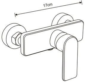 Mexen Cetus sprchová baterie, černá, 744340-70