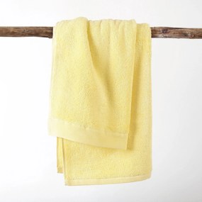 Goldea modalový ručník/osuška s přírodním vláknem - světle žlutý 90 x 180 cm