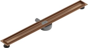 Mexen Flat 360°, lineární podlahový žlab 80 cm, měděná matná, 1C40080