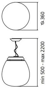 Artemide 1823010A Empatia 36, designové závěsné svítidlo, 24W LED 3000K, prům. 36cm
