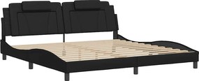 Rám postele Viana bez matrace černý 200x200 cm umělá kůže 3208117