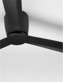 NV 9952330 AKCE - Stropní ventilátor DELL tělo z hliníku matná černá 3ABS dřevěné listy - NOVA LUCE