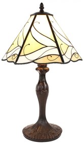 Béžová stolní lampa Tiffany Augustijn – 31x43 cm