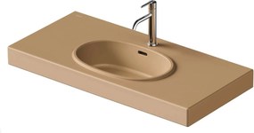 Duravit Balcoon - Umyvadlo 100x48 cm, s přepadem, otvor pro baterii, s výpustí, DuraShield, terra 241210AM00