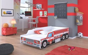 Postel s matracem FIRE TRUCK 140x70