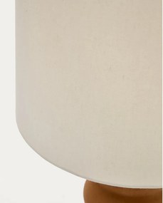 Kamenná stolní lampa v přírodní barvě s textilním stínidlem (výška 55 cm) Madsen – Kave Home