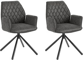 Danish style Jídelní židle Pabla (SET 2 ks), antracitová