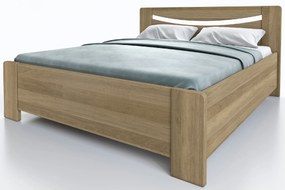 Vlastní výroba Dubová postel Linda s úložným prostorem