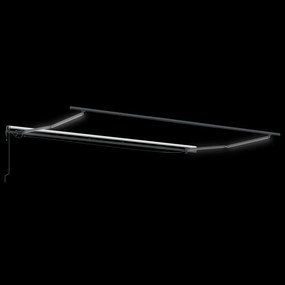 Automatická zatahovací markýza s LED burgundská 500 x 300 cm 3310197