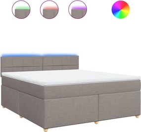 Box spring postel s matrací taupe 180x200 cm textil 3289063