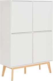 XXXLutz VYSOKÁ KOMODA, kaučukové dřevo, bílá, 100/149/40 cm MID.YOU - Šatní skříně - 001635004301