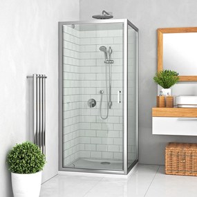 Sprchové dveře jednokřídlé v kombinaci s boční stěnou LLDO1+LLB  LLDO1/700_LLB/900_br_ig
