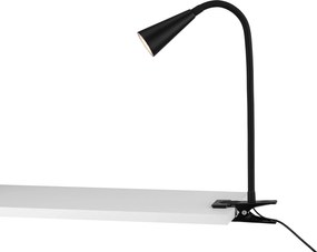 Livarno Home LED klipová svítilna s flexibilním kovovým krkem (lampa se svorkou, černá)