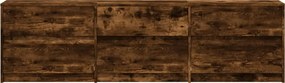 TV skříňka s LED kouřový dub 180 x 34 x 50 cm kompozitní dřevo 3307930