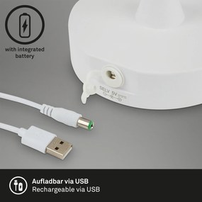 BRILO 7032416 LED venkovní stolní lampa s dotykovým vypínačem, pr.30 cm, LED modul, 3 W, 340 Lm, bílé (starý kód: BRILO 7032-416) - BRILO