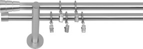 Dekodum Dvouřadá moderní garnýž Walec Basic 19 mm matný chrom 340 cm