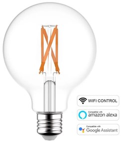 creative cables LED smart Wifi žárovka G125 s vláknem 6,5W E27 stmívatelná