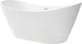 Rea Atena, volně stojící vana 1700x730x710 mm, bílá, černý click-clack, KPL-W6127
