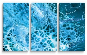 Sablio Obraz - 3-dílný Magická modrá - 120x80 cm