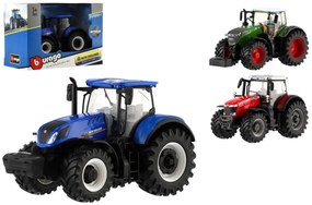 Traktor Bburago Fendt 1050 Vario/New Holland kov/Massey F.plast 13cm 2 druhy v krabičce 15x11x8cm